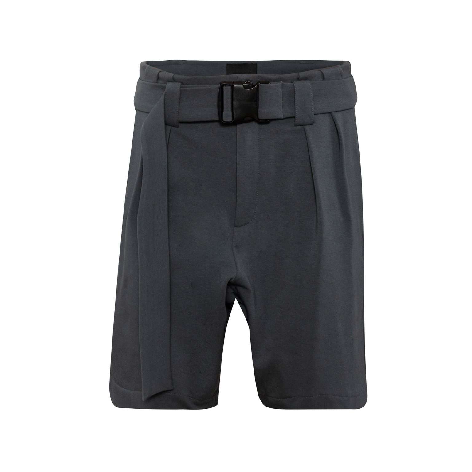 Dark Grey Gusset Shorts with Belt - Cultrite